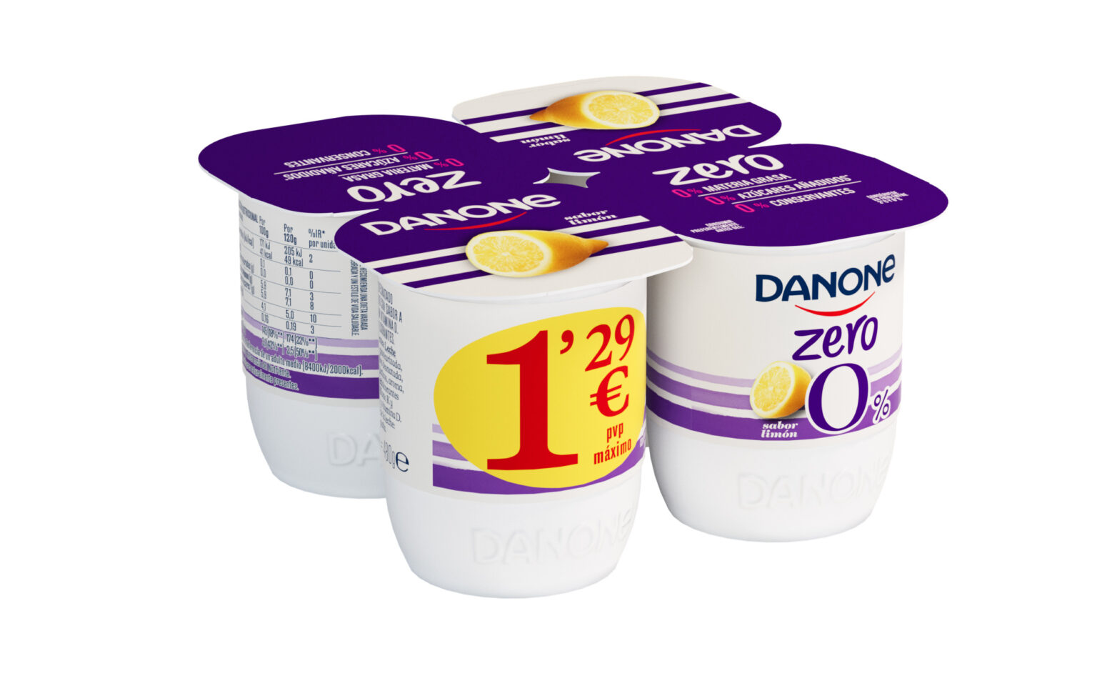 Danone Zero Sabor Limón Desnatado x4 - Danone