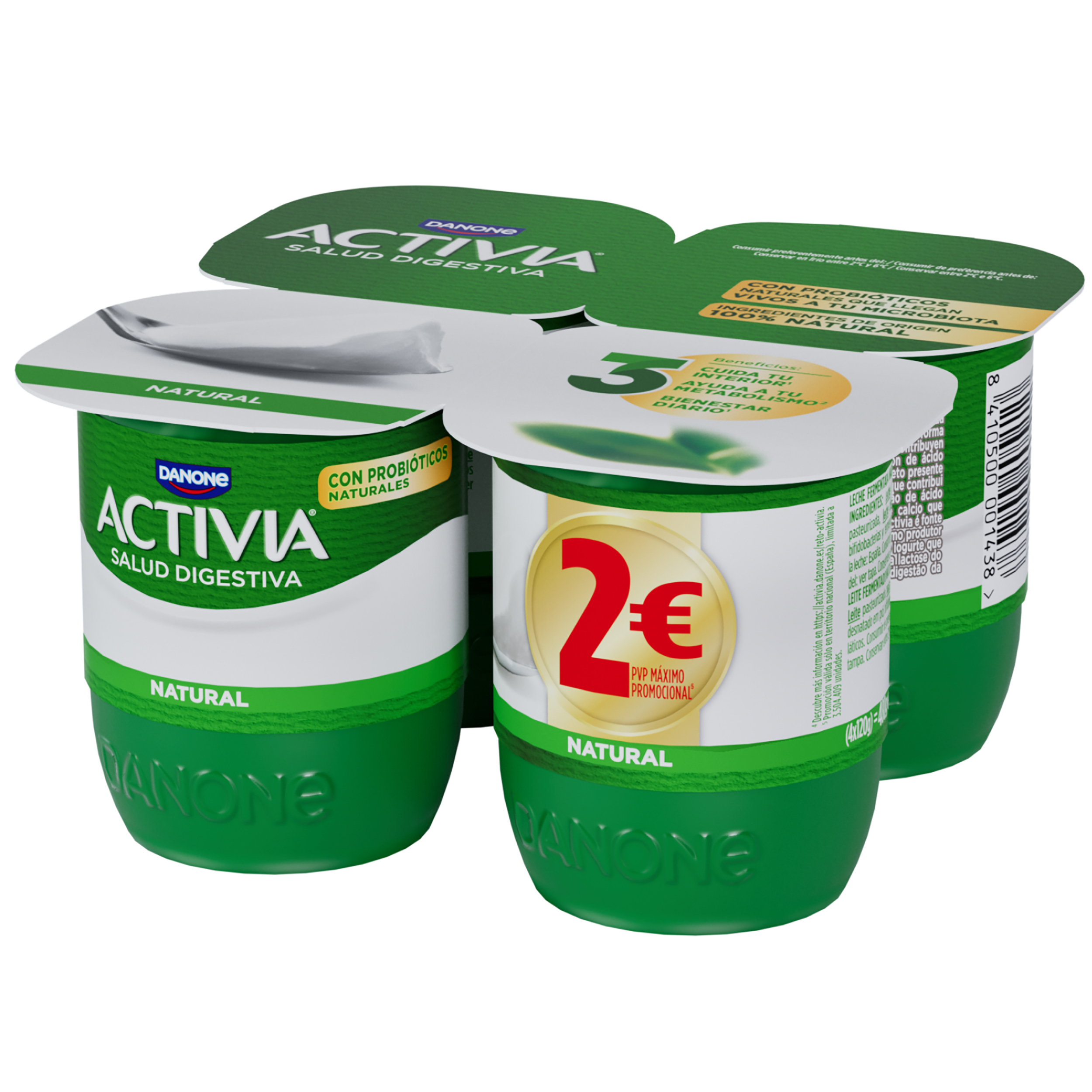 Activia Natural 120g x4 - Almirón